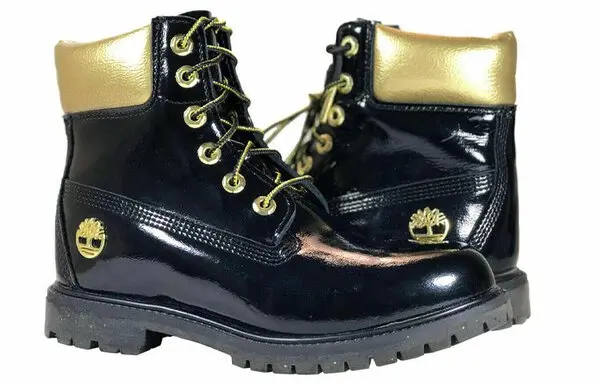 Timberland 6-inch Waterproof Lace-up Boots - Black/gold