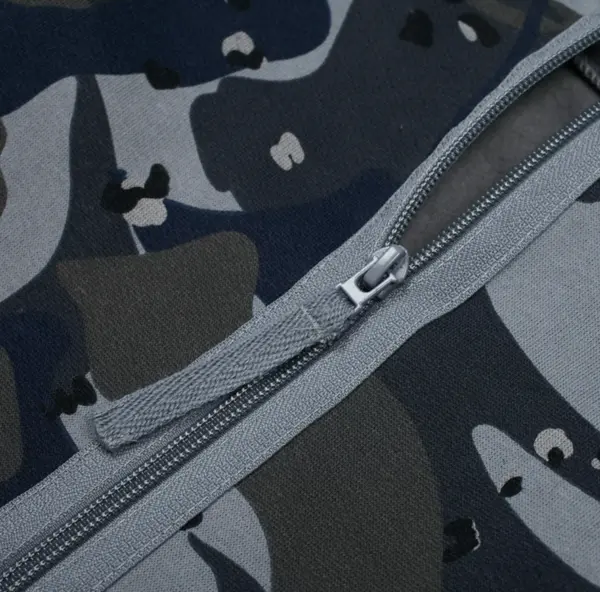 Adidas J C Crew Fleece With Camouflage Print And Zip Detail