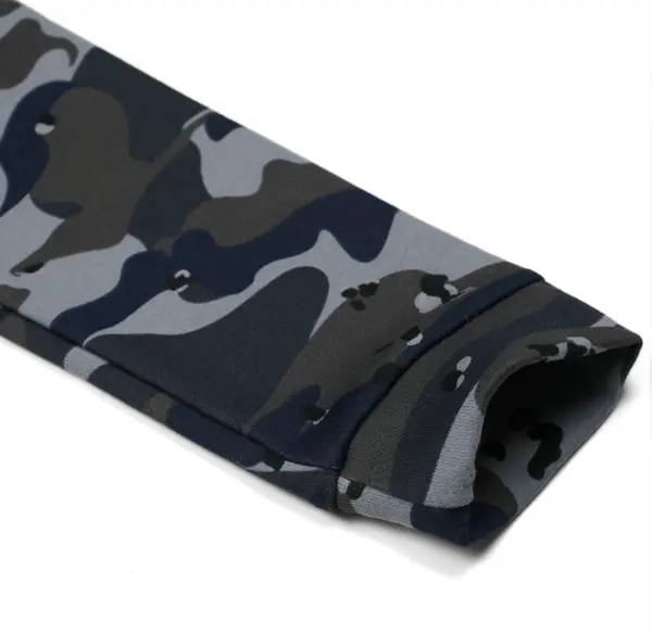 Adidas J C Crew Fleece With Camouflage Print And Zip Detail