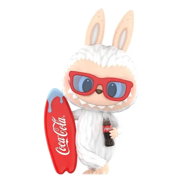 POP MART X Coca-cola The Monsters Labubu Figure 'surf With Me - Multi-color