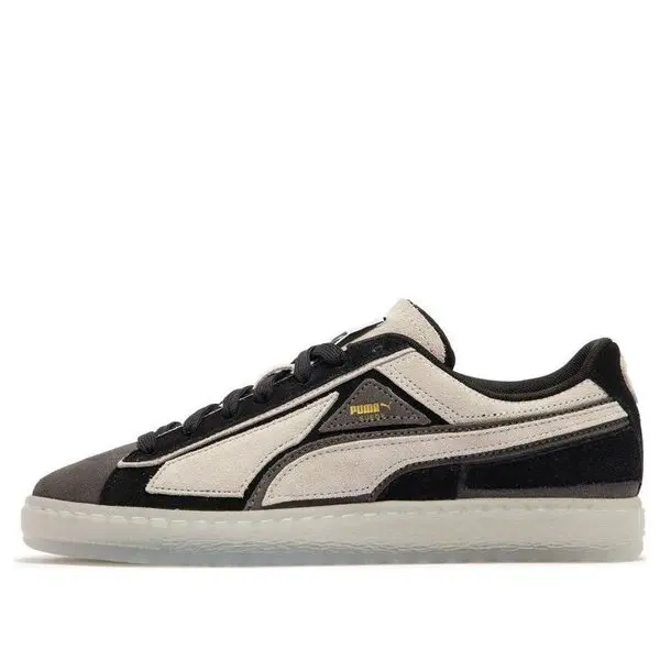 PUMA Suede Layers Mono Low Top Sneakers - Black/white/gray
