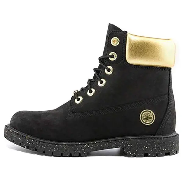 Timberland Heritage 6-inch Waterproof Lace-up Boots - Black/gold