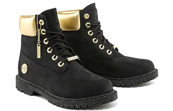 Timberland Heritage 6-inch Waterproof Lace-up Boots - Black/gold
