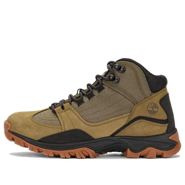 Timberland Mid Lace Up Hiking Boots - Olive Green/brown/black