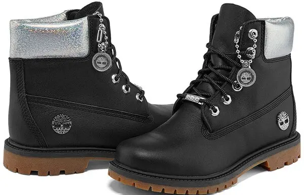 Timberland Heritage Inch Waterproof Boots - Black/brown/silver