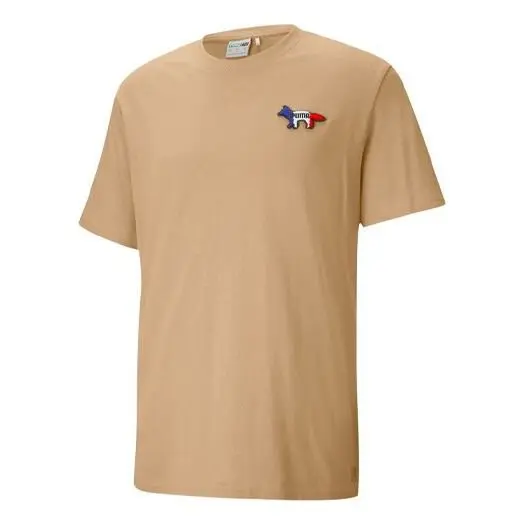PUMA X Maison Kitsune Embroidery Round-neck - Khaki