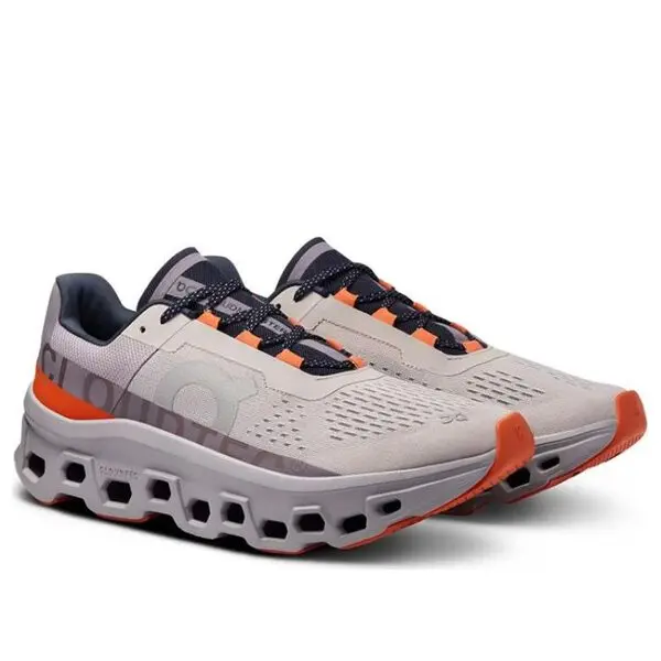 On Cloudmonster Sneakers - Pearl/orange