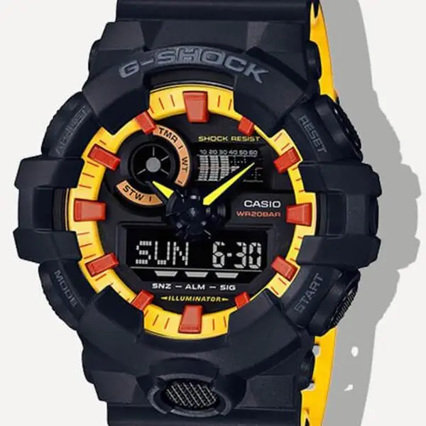 Casio G-shock Analog-digital Watch - Black/yellow