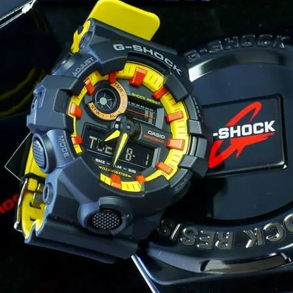 Casio G-shock Analog-digital Watch - Black/yellow