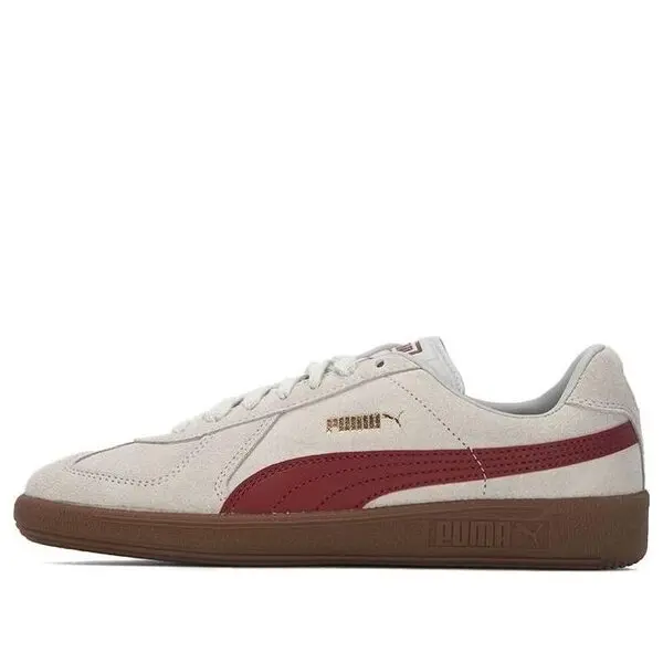 PUMA Suede Low Top Sneakers - White/gray/red