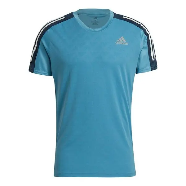 Adidas Own The Run Short Sleeve Tee - Blue