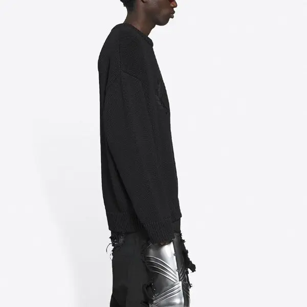 Balenciaga Bb Laurel Crown Logo Crewneck Knitted Sweater