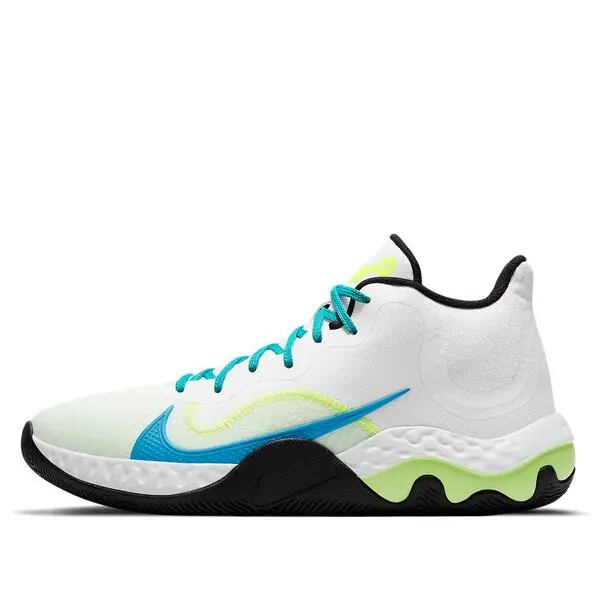 Nike Renew Elevate High Top Sneakers - White/green/blue