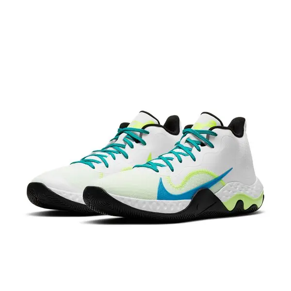 Nike Renew Elevate High Top Sneakers - White/green/blue