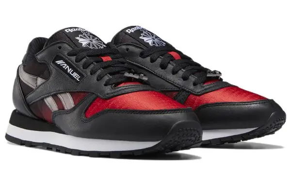 REEBOK Anuel Aa X Classic Leather "the Sky Above The Street" Low Top Sneakers - Blackred