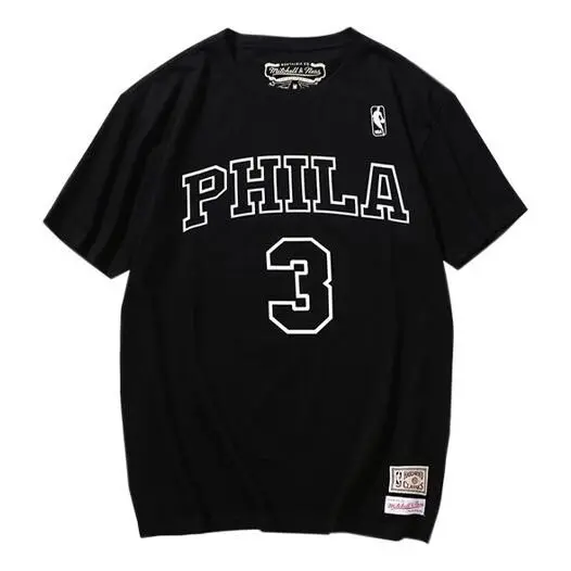 Mitchell & Ness X Nba7philadelphia 76ers T-shirt 'allen Iverson 3 - Black/white