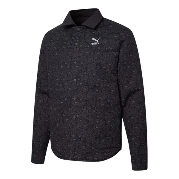 PUMA Paisley Woven Reversible Shacke Shirt - Black