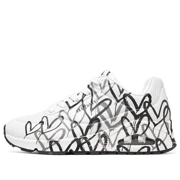 Sketchers Uno Spread The Love Sneakers - White/black/gray