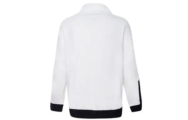 CONVERSE Pullover With Stand Collar And Logo Detail - White