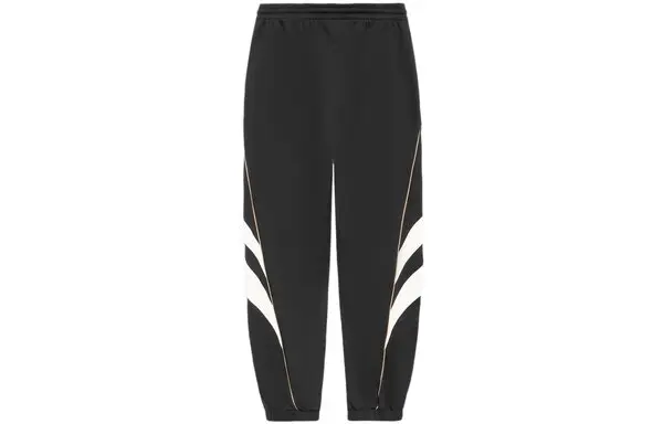 LI-NING Color Block Graphic Sweatpants 'black White