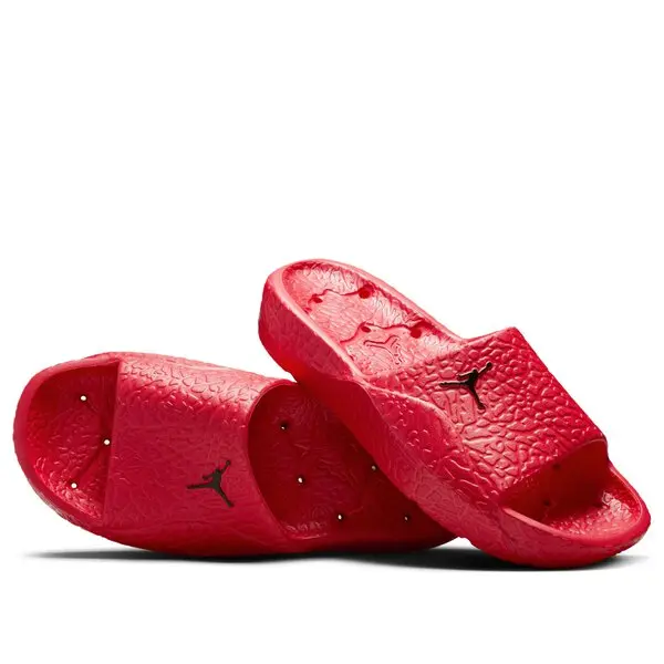 JORDAN Air Franchise Shower Slides - Fire Red/black
