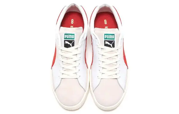 PUMA Basket Vintage Low Top Sneakers - White/red