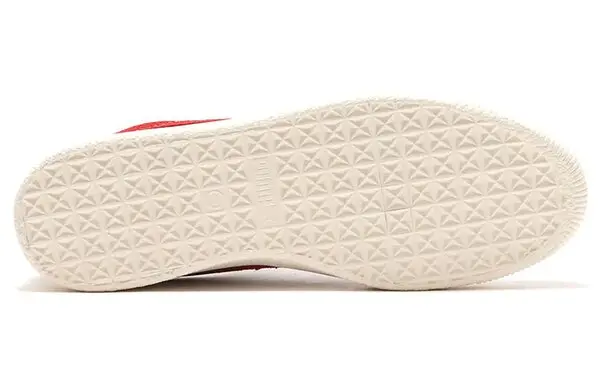 PUMA Basket Vintage Low Top Sneakers - White/red