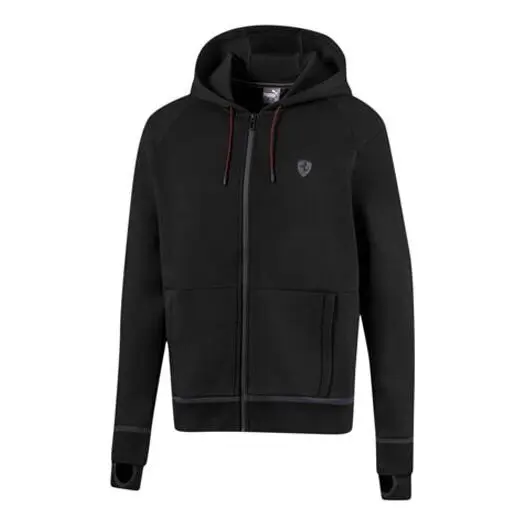 PUMA Ferrari Hooded Sweat Jacket - Black/grey
