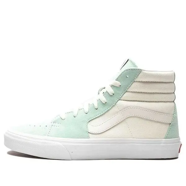 VANS High Top Skate Sneakers - White/green