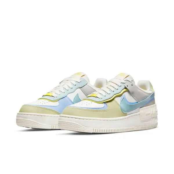 Nike Force 1 Shadow Sneakers - White/yellow/blue