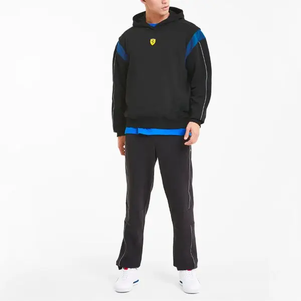 PUMA Ferrari Race Street Hoodie - Black/blue/yellow