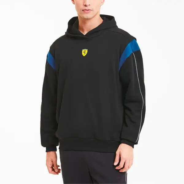 PUMA Ferrari Race Street Hoodie - Black/blue/yellow