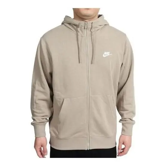 Nike Nsw Club Full Zip Hoodie Asia Sizing 'tan