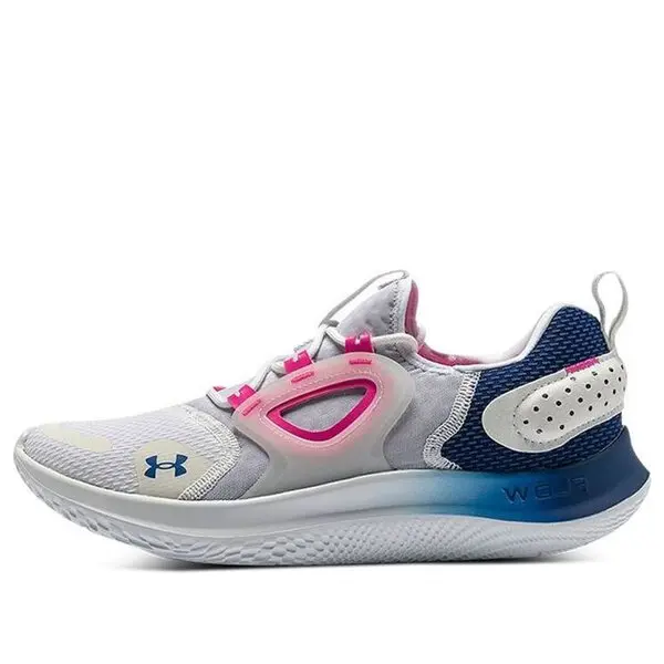 Under Armour Flow Velociti Wind Athletic Sneakers - White/pink/blue