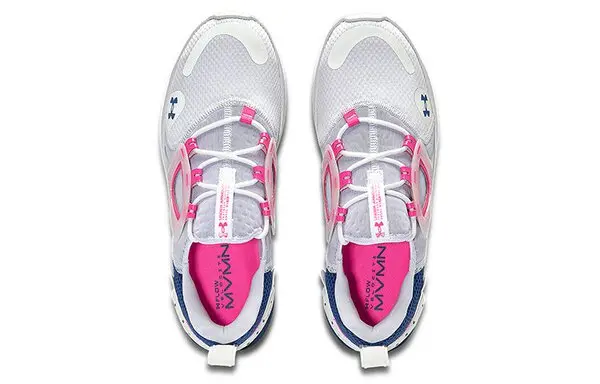 Under Armour Flow Velociti Wind Athletic Sneakers - White/pink/blue
