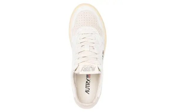 AUTRY Medalist Leather And Suede Sneakers - White/beige