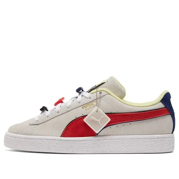 PUMA Suede 'decor8' Low Top Sneakers - White/blue/red
