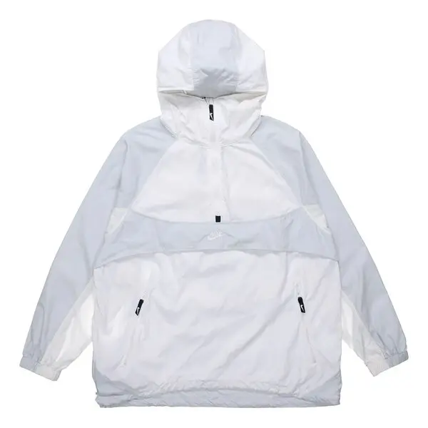Nike Retro Colorblock Pullover Woven Jacket - White