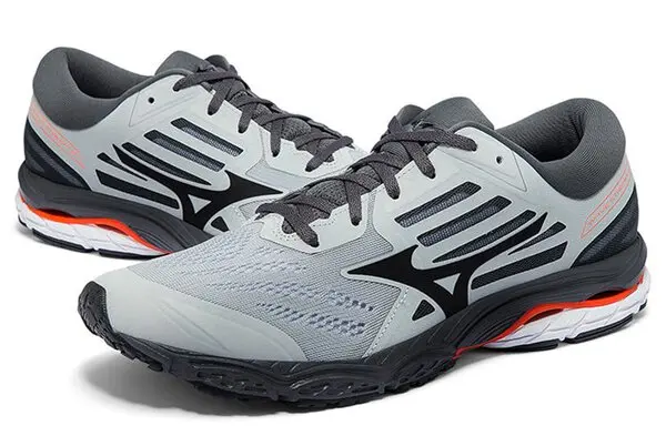 Mizuno Wave Stream 2 Athletic Sneakers - Grey/black/red