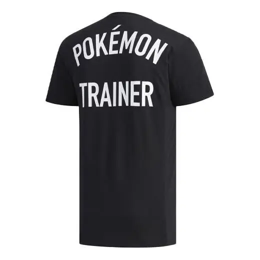Adidas Neo X Pokemon Collaboration Round Neck Short Sleeve T-shirt - Black
