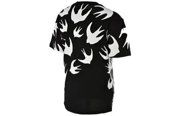 Alexander McQueen Black Swallow Print T-shirt