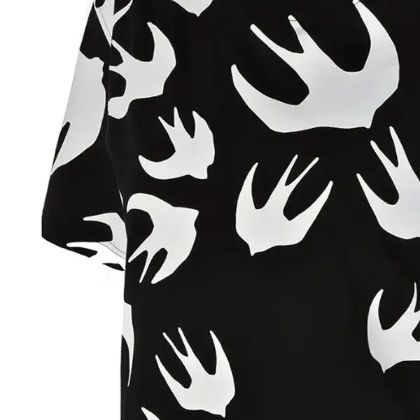 Alexander McQueen Black Swallow Print T-shirt