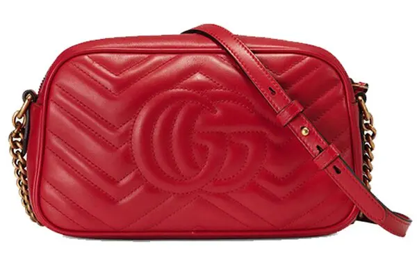 Gucci Gg Marmont Small Shoulder Bag - Red