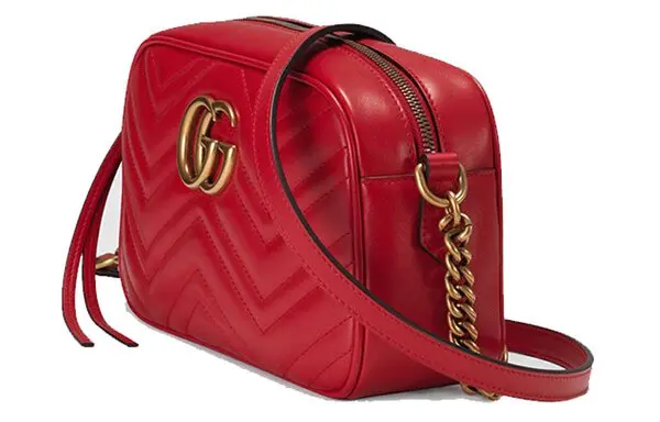 Gucci Gg Marmont Small Shoulder Bag - Red