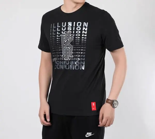 Nike Dri-fit Kyrie Logo Printed Tee - Black