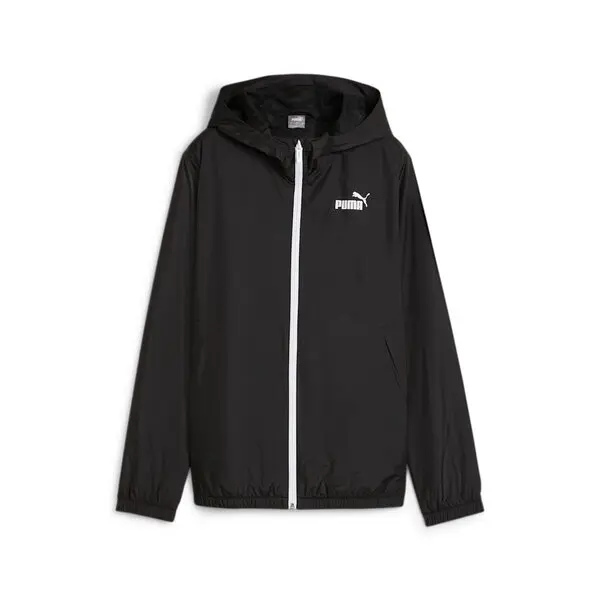 PUMA Essentials Solid Windbreaker Jacket - Black/white