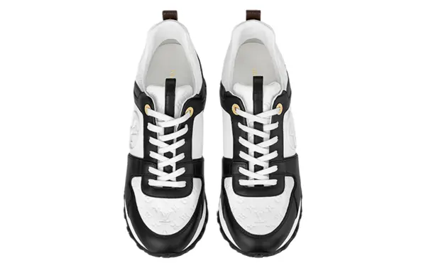 LOUIS VUITTON Run Away Sneakers - Black/white/gold
