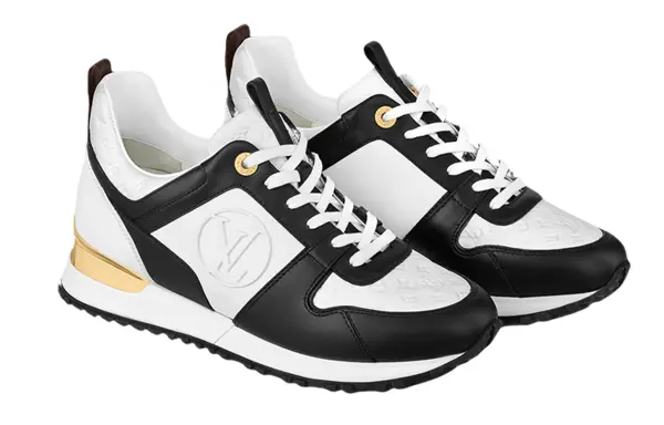 LOUIS VUITTON Run Away Sneakers - Black/white/gold