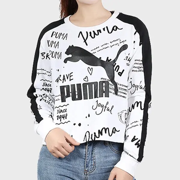 PUMA Classics Logo Crew Aop Knit