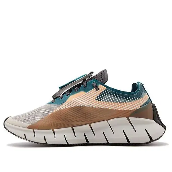 REEBOK Zig 3d Storm Athletic Sneakers - Gray/green/orange
